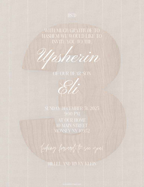 Upsherin Custom Invitation – InviteWithClass.com